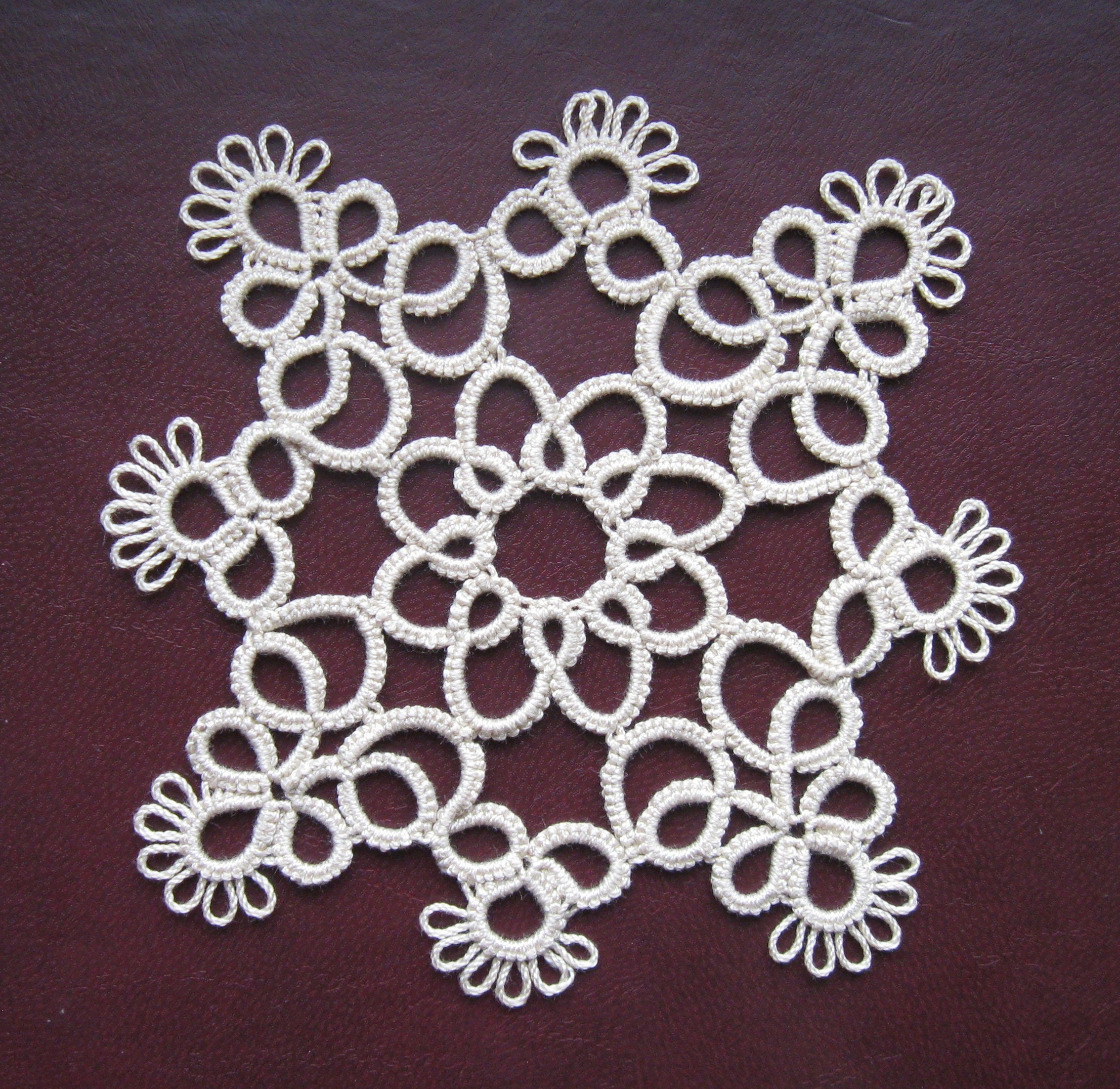Snowflake Tatting pattern PDF file 4 Tatted Snowflakes | Etsy