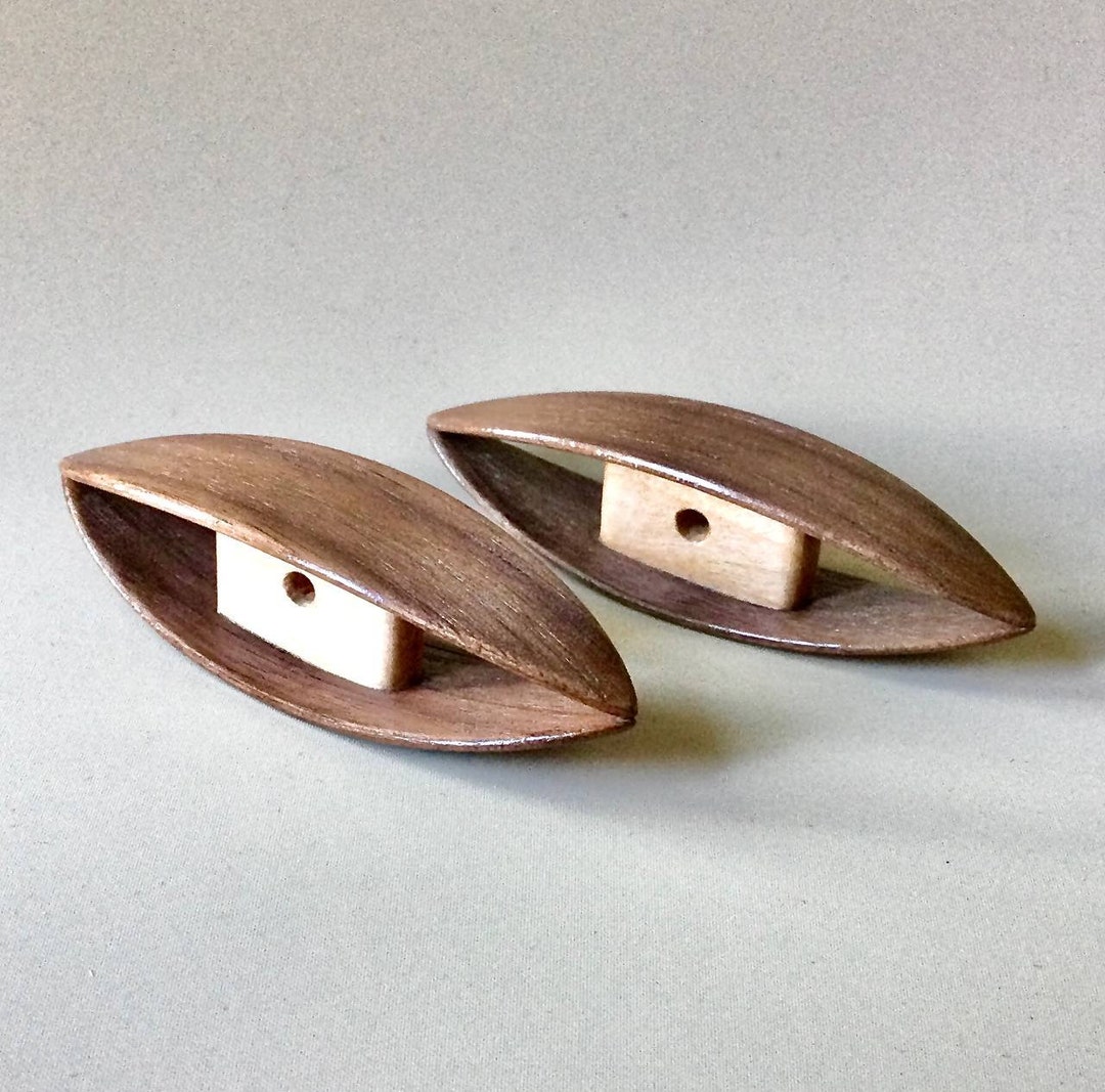 Set 2 PC Hazelnut Wood Tatting Shuttles for Tatting Lace Making DIY ...