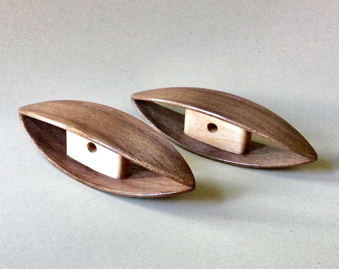 Set 2 PC Hazelnut Wood Tatting Shuttles for Tatting Lace Making DIY ...