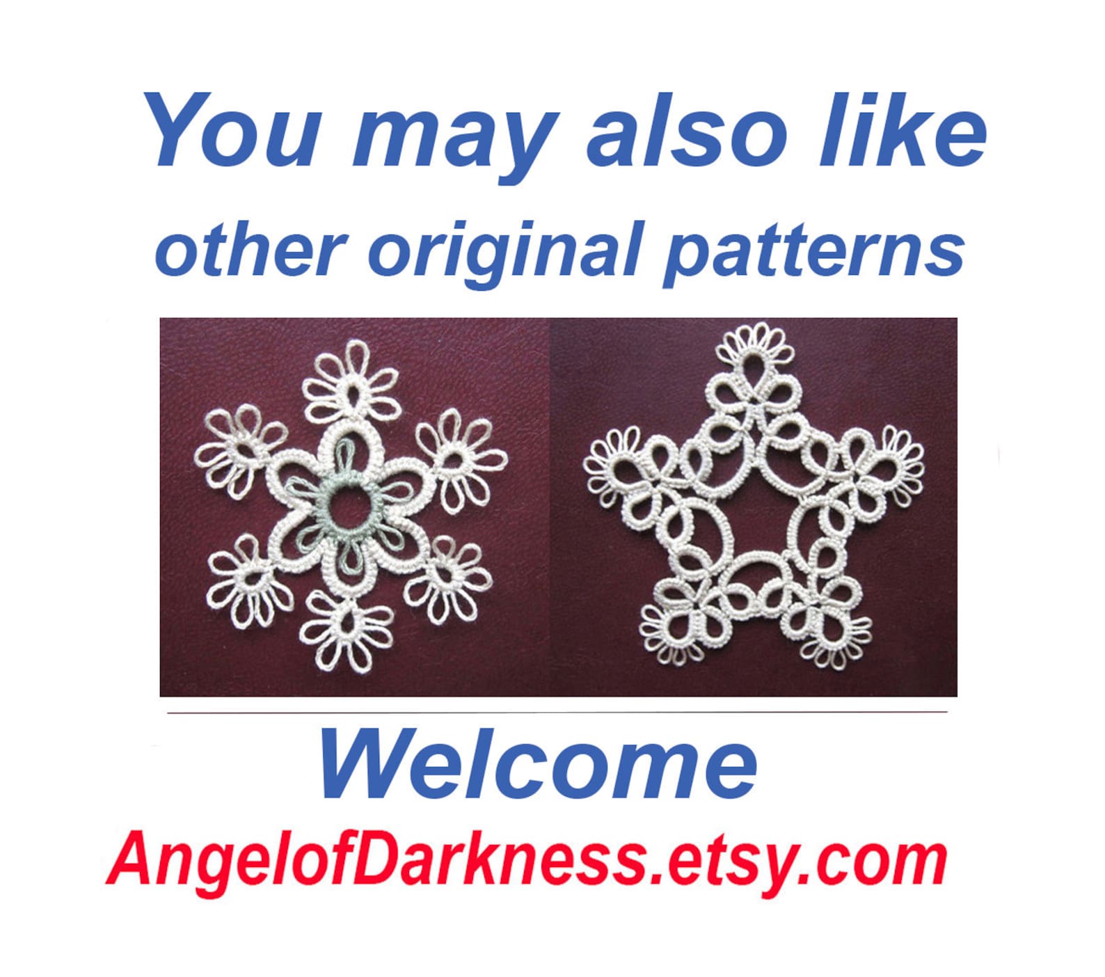 Tatting Pattern Three Tatted Bookmarks Instant Digital Etsy