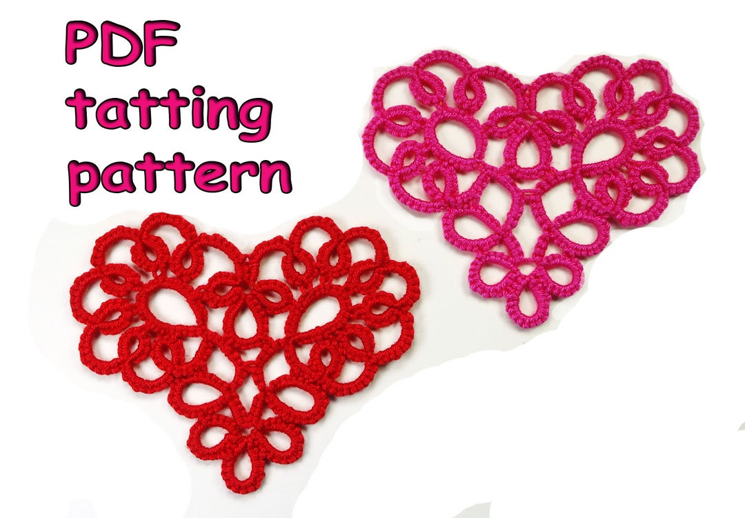 PDF Pattern of Heart Lace, Valentine Day Post Decoration, Wedding ...