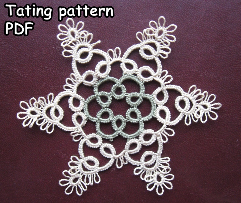 Snowflake Tatting PDF Pattern Christmas Decoration Tatted Snowflakes ...