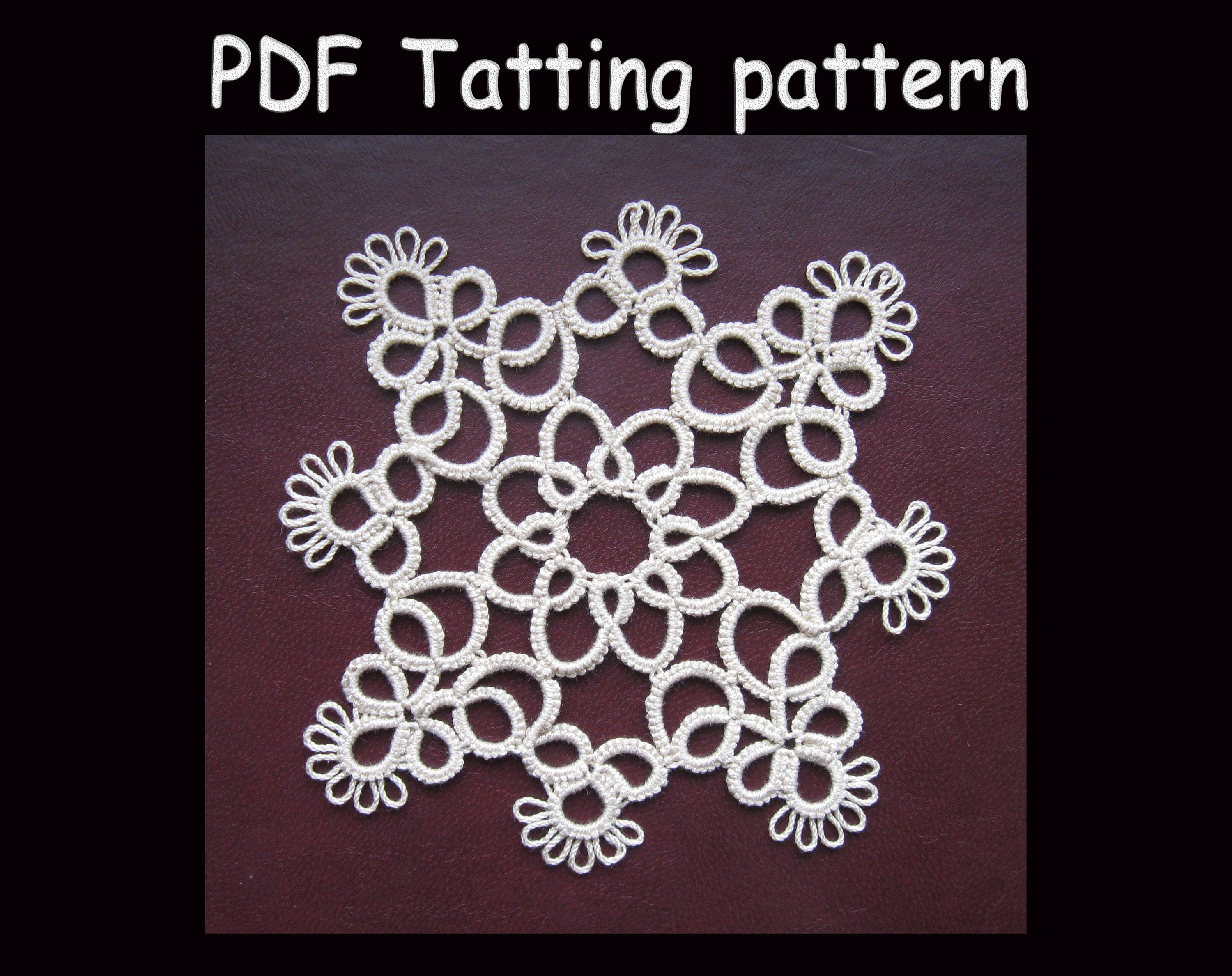 Easy Tatted Snowflake Patterns for Beginners PDF Tutorial Christmas Star Flakes for Window ...
