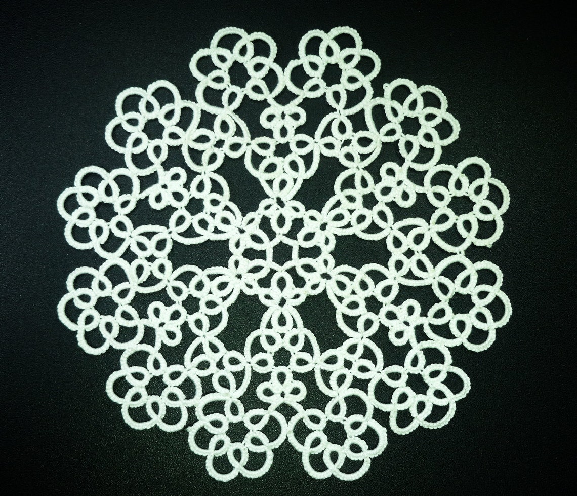 Original PDF Pattern of Shuttle Tatted Doily, Dreamcatcher Decor, Lace ...