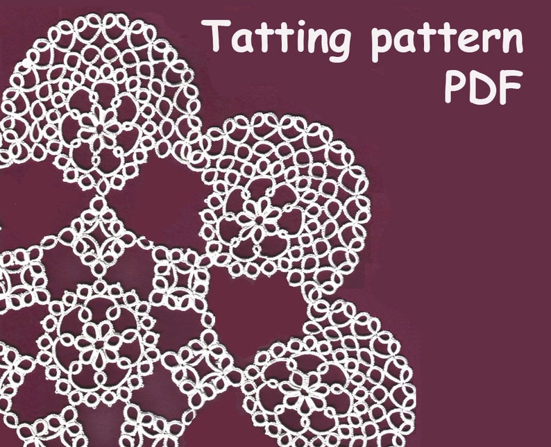 DIY Tatting PATTERN PDF White Cotton Tatted Doily Rug Circle - Etsy