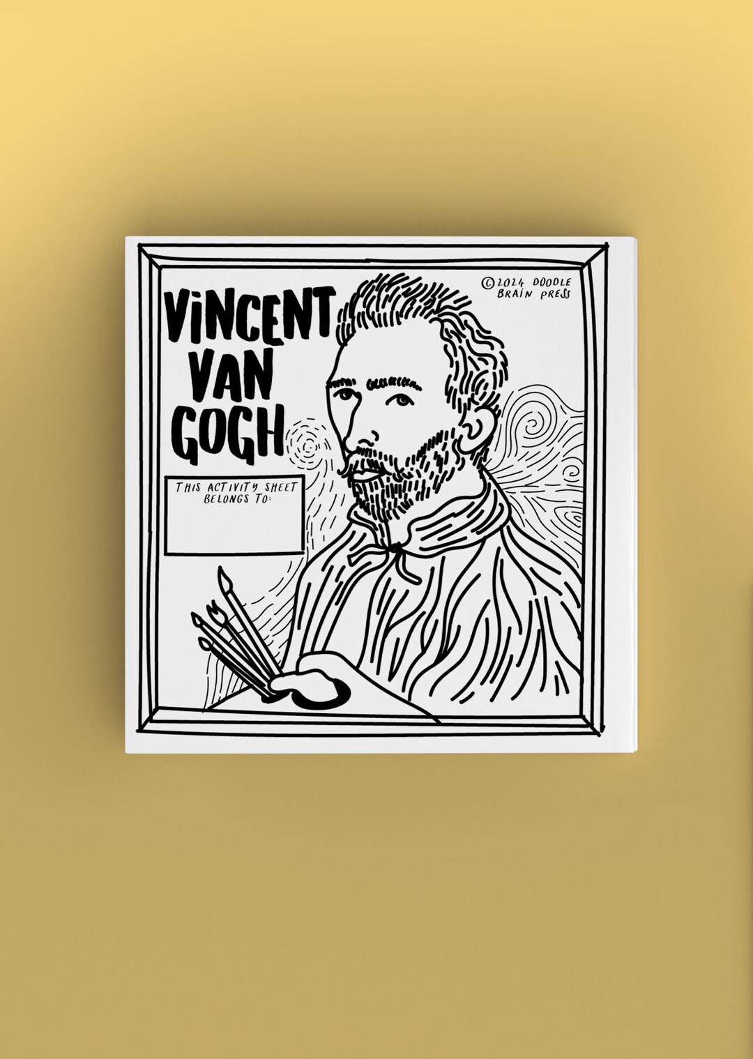 Vincent Van Gogh Activity Sheet for Kids - Etsy