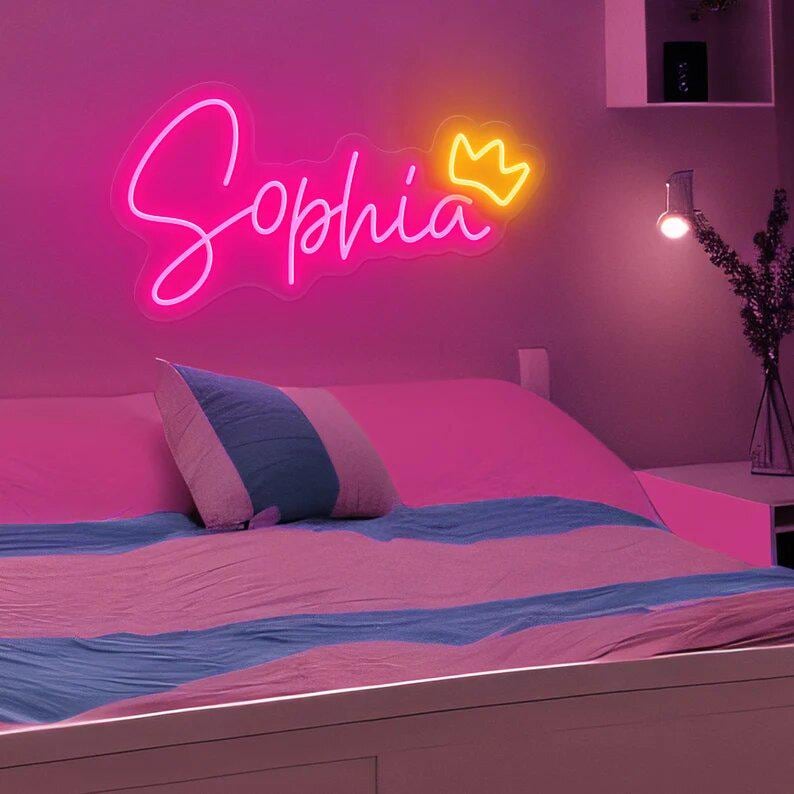 Custom Name Neon Sign for Kids, Neon Name Sign Bedroom Decor for Girls ...