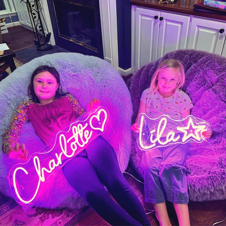 Custom Name Neon Sign for Kids, Neon Name Sign Bedroom Decor for Girls ...