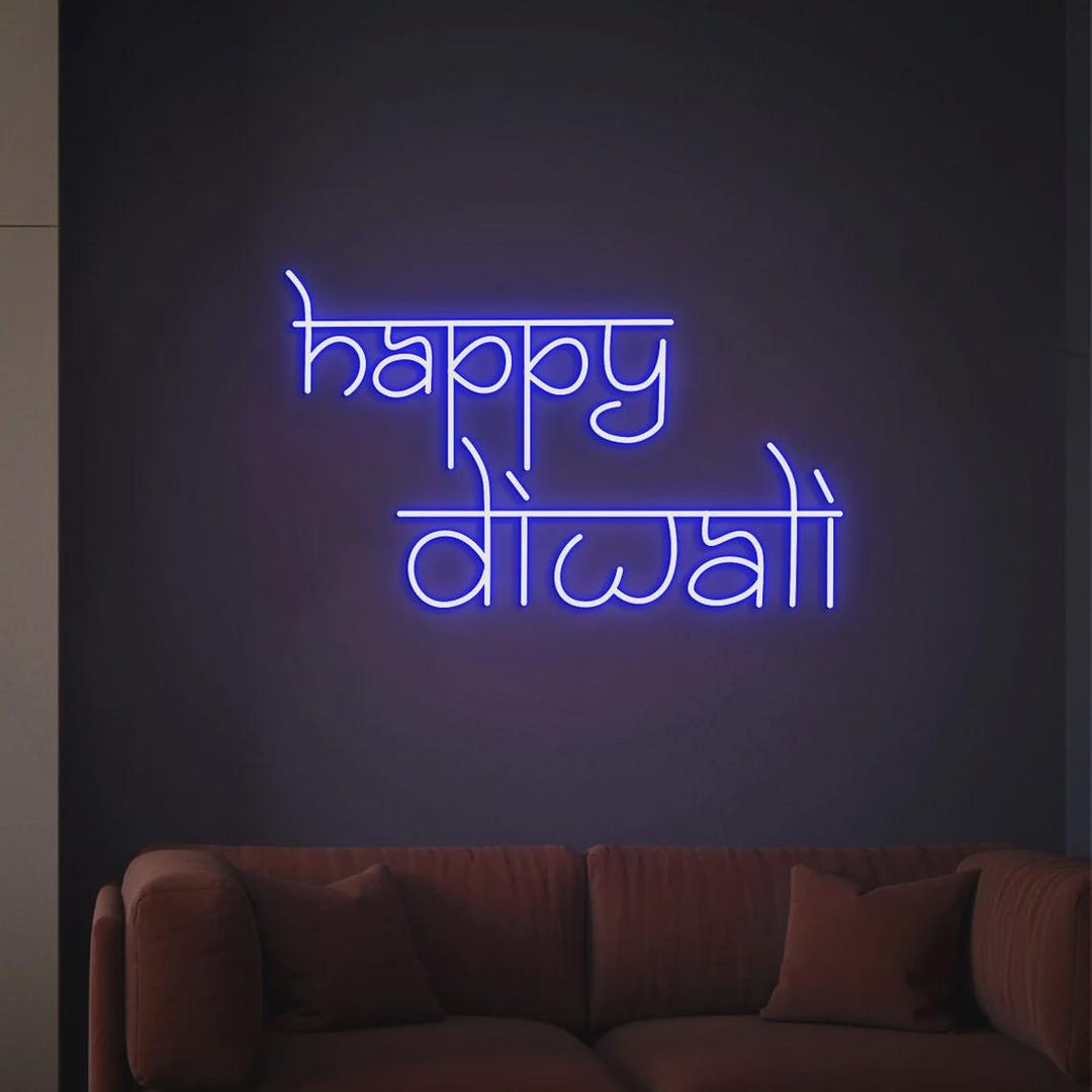 Custom Happy Diwali Sign | LED Neon Wall Decor for Deepavali Festival ...