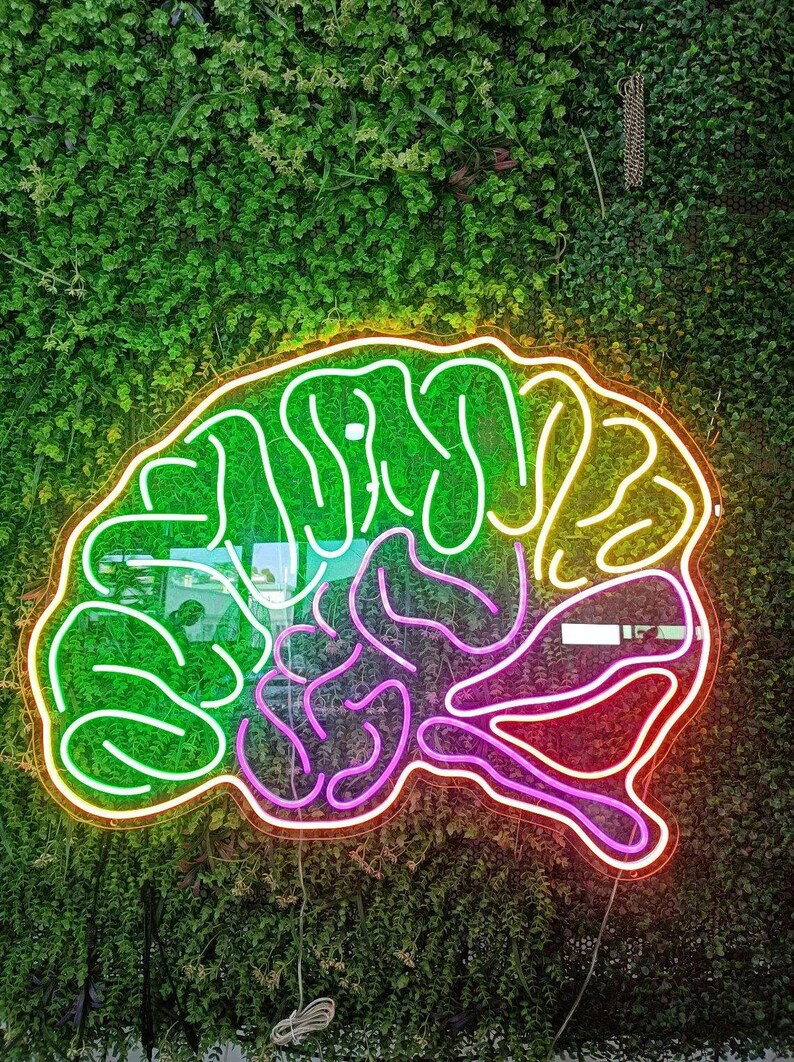Custom Brain Neon Signs, Brain LED Neon Light, Bedroom Wall Room ...