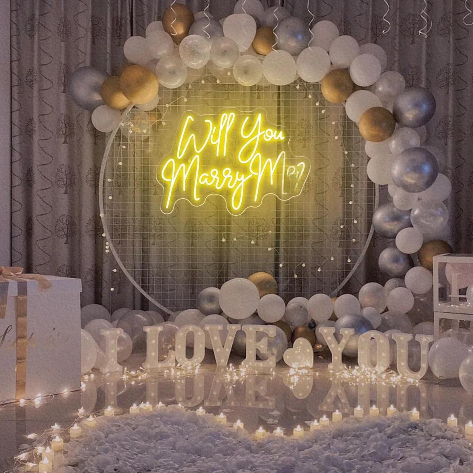 Will You Marry Me Neon Sign | Custom Wedding LED Neon Sign | Wedding ...