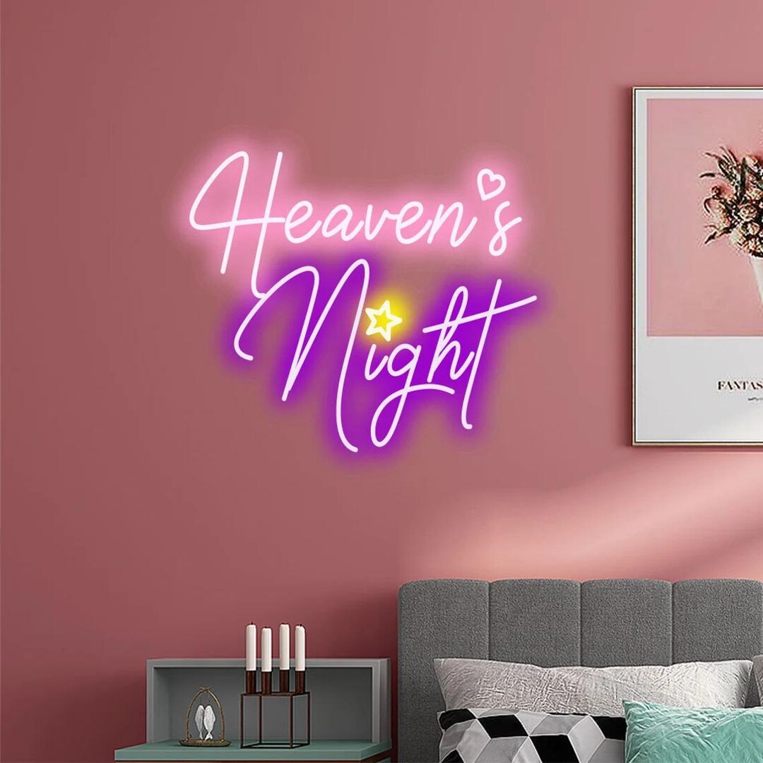 Heaven's Night Neon Sign | Custom Neon Light | Wedding Neon Sign | LED ...