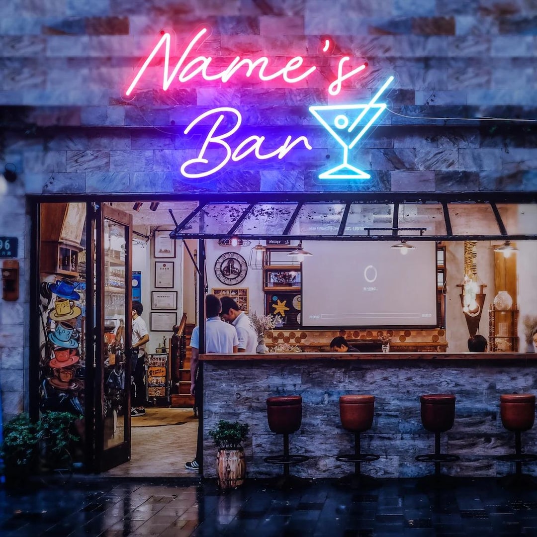 Neon Bar Sign | Cocktail Bar Neon Sign | Beer Neon Signs | Bar Signage ...