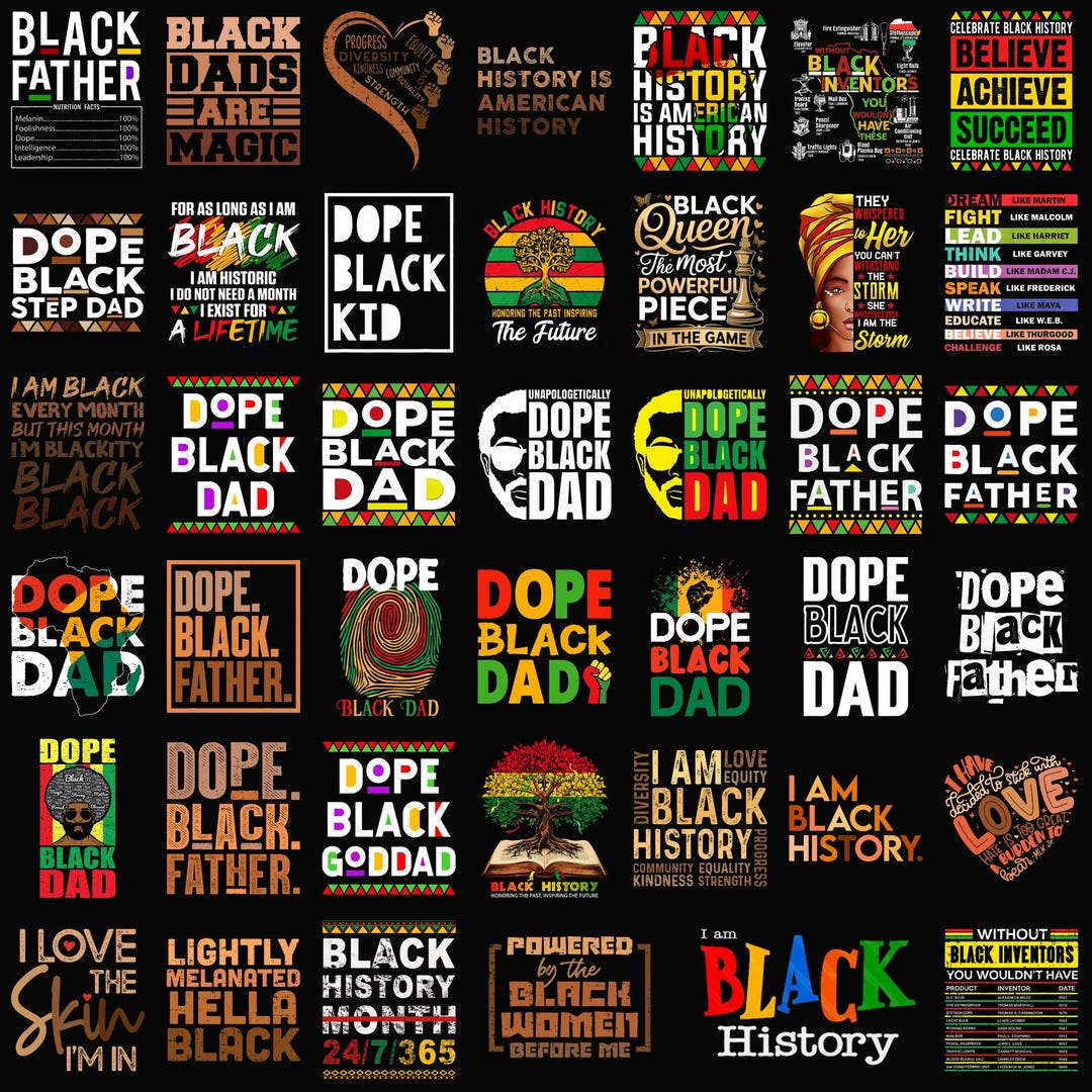 Black History Month Bundle PNG, African American History Quotes ...