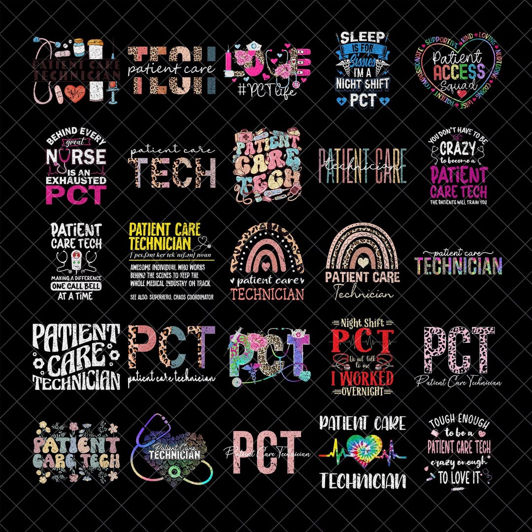 Patient Care Tech PNG Bundle, Patient Care Technician Sublimation File ...