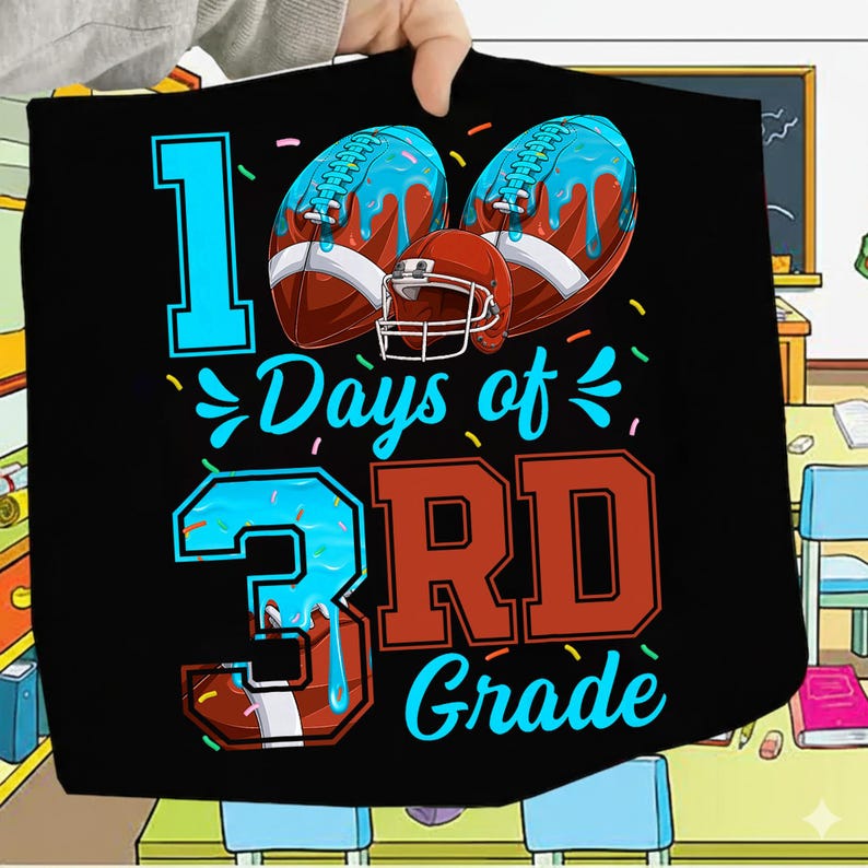 I Tackled 100 Days of School PNG Bundle, Football 100th Day Shirt ...