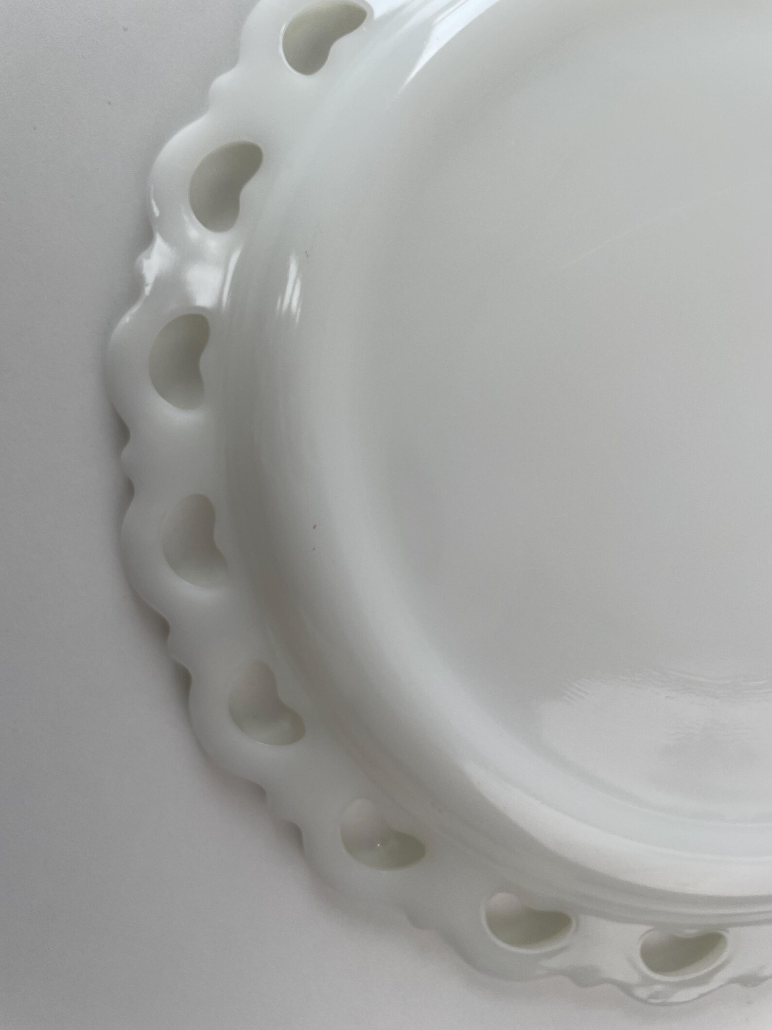 Vintage Serving Platter by Anchor Hocking Old Colony Open Lace Milk ...
