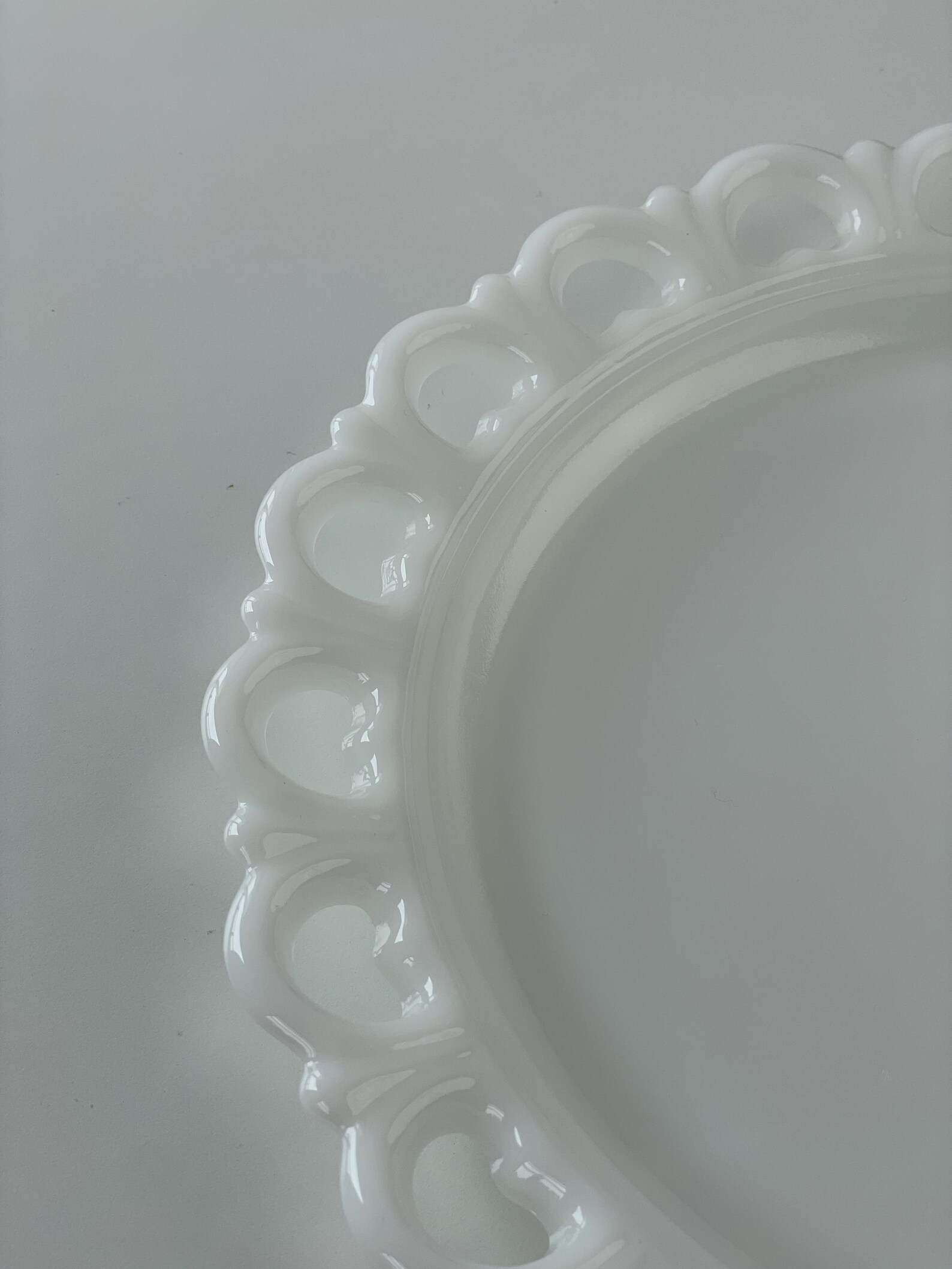 Vintage Serving Platter by Anchor Hocking Old Colony Open Lace Milk ...