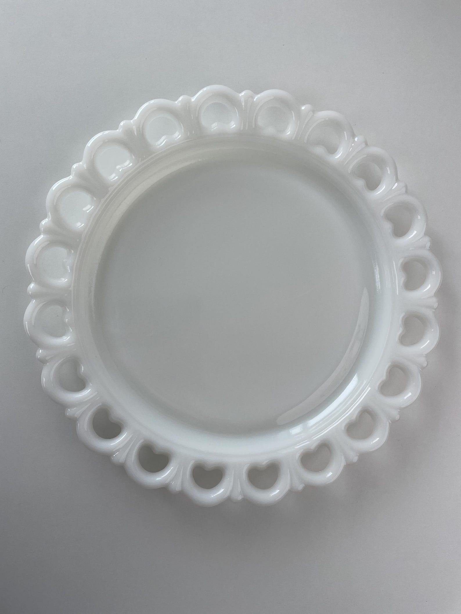 Vintage Serving Platter by Anchor Hocking Old Colony Open Lace Milk ...