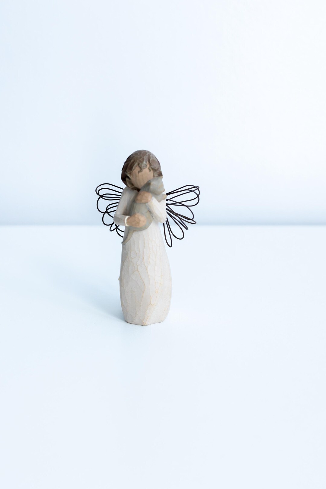 Willow Tree With Affection Angel W/ Cat Figurine 2003 Demdaco Kitten ...