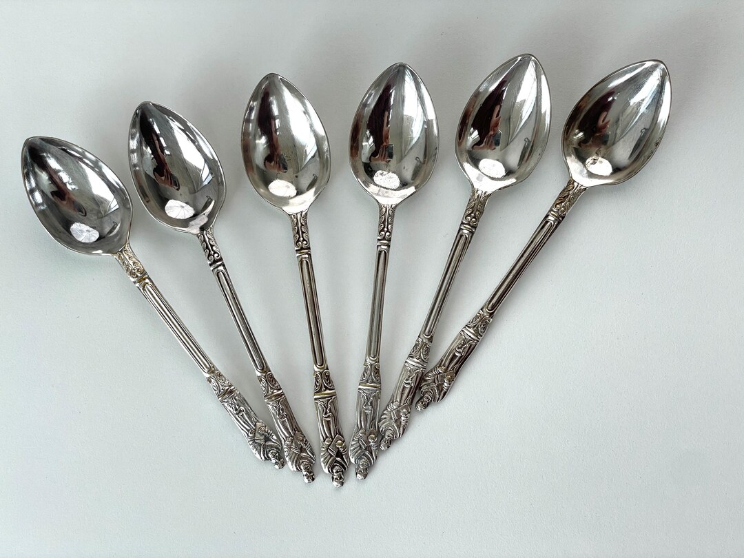 6 Vintage CD&C Co EP Apostle Monk Priest Spoons Silver Plated Tea ...