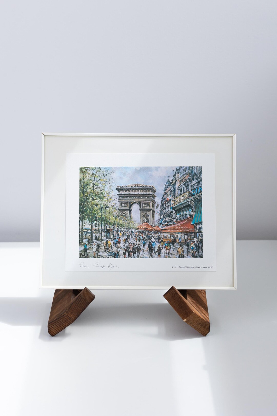 Signed Paris-champs Elysees Giclee Art Print by J Chardon - Etsy