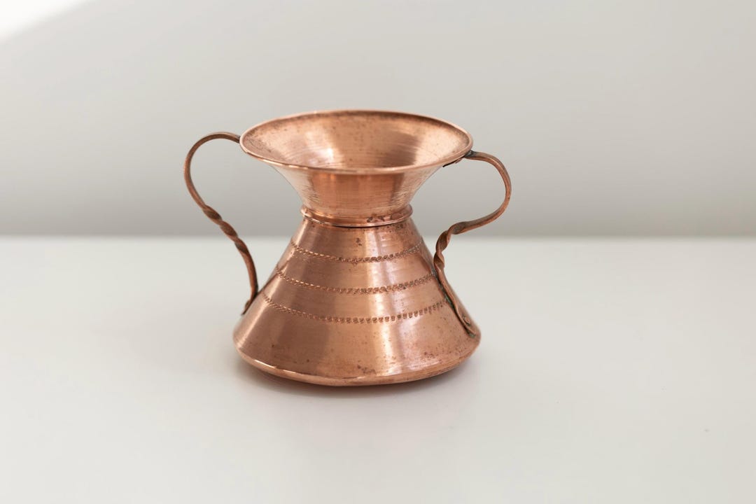 Vintage Small Copper Spittoon, Vase - Etsy