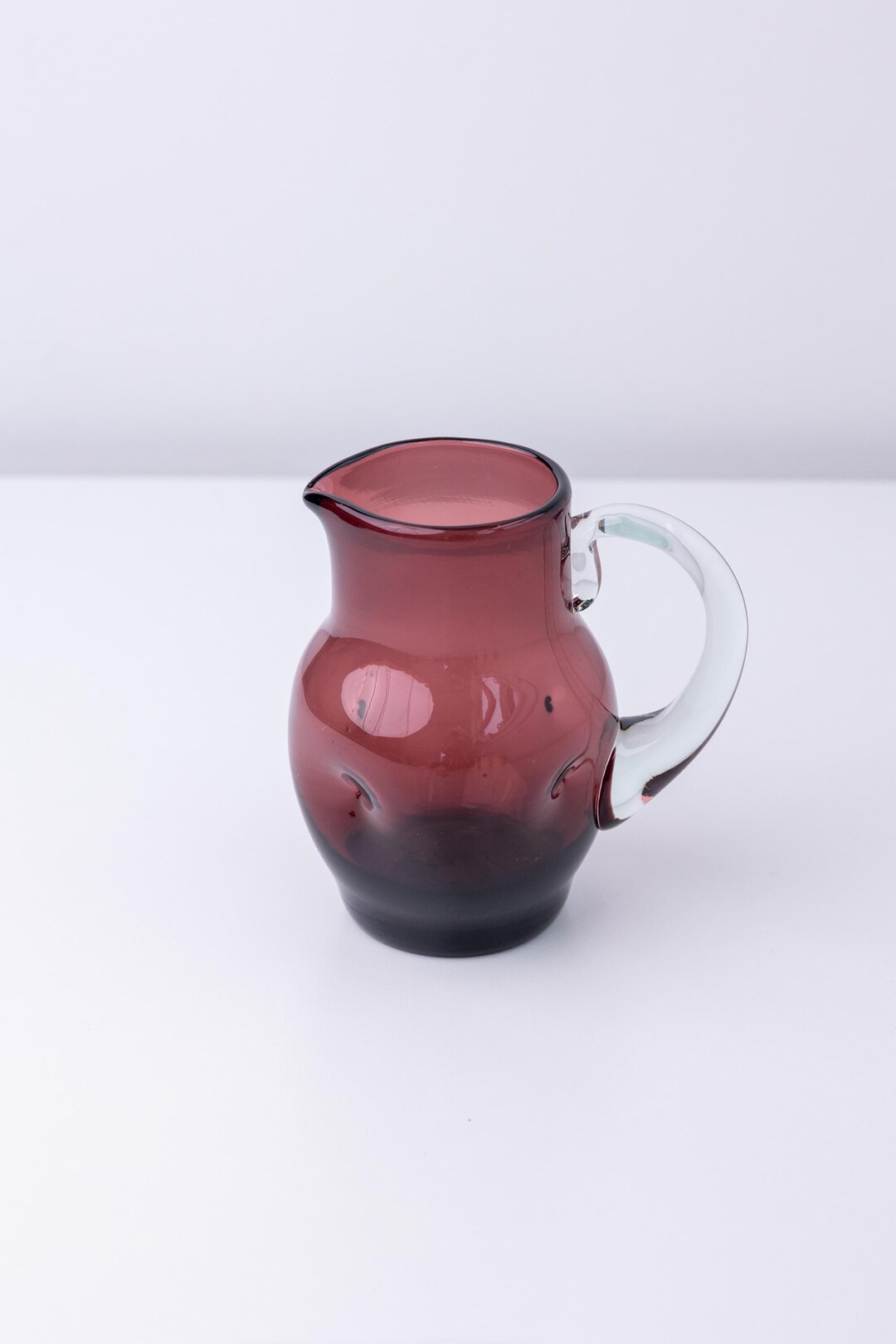 Mid-century Modern Bischoff Purple Amethyst Hand Blown Glass Pitcher - Etsy