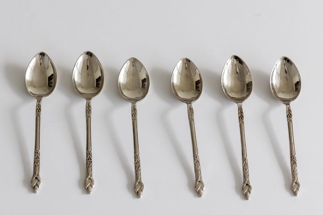 6 Vintage EPAI Apostle Monk Priest Spoons Demitasse Silver Plate Tea ...