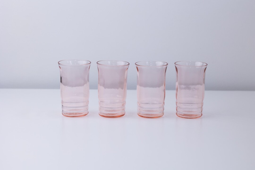 Vintage Macbeth-evans Pink Depression Glass Tumbler - Set of 4 - Etsy
