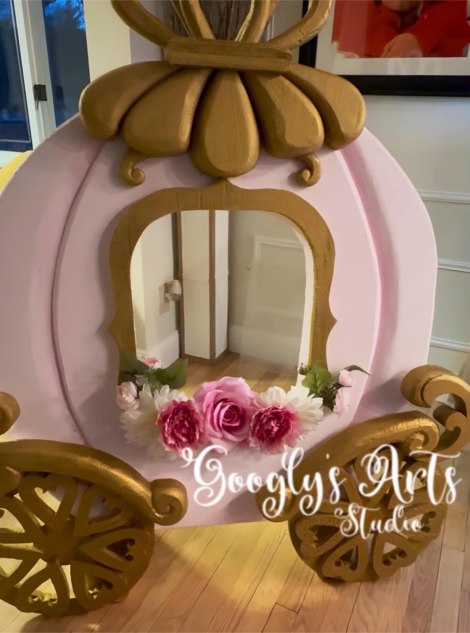 Handmade Styrofoam Princess Carriage Cart – Fairytale Prop for Parties ...