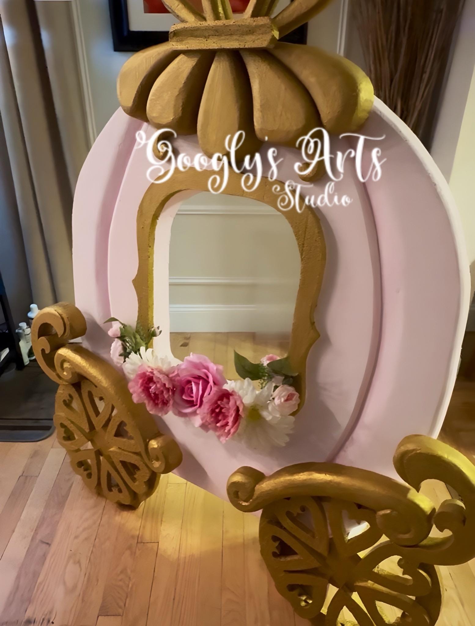 Handmade Styrofoam Princess Carriage Cart – Fairytale Prop for Parties ...