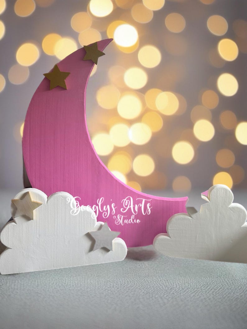 Life-size Styrofoam Moon, Cloud & Stars Prop – Custom Fairytale Party ...