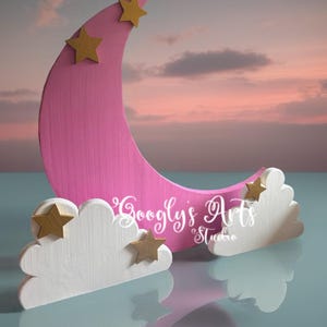 Life-size Styrofoam Moon, Cloud & Stars Prop – Custom Fairytale Party ...