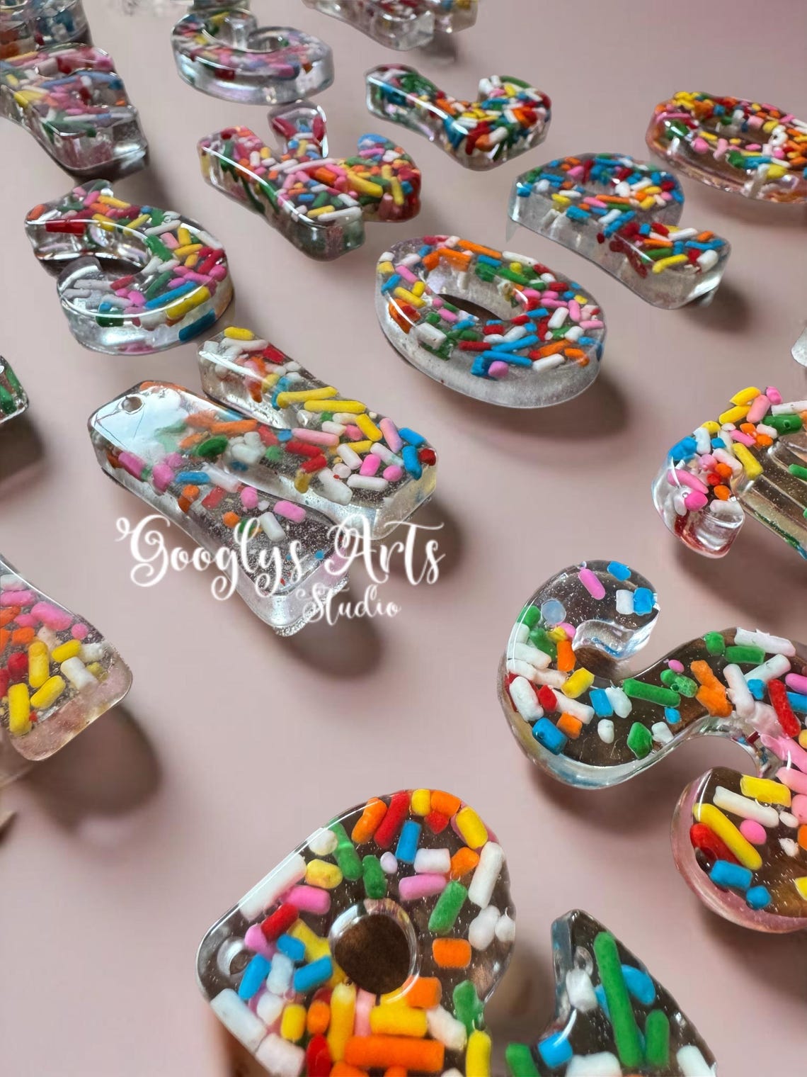 Resin Sprinkled Alphabet Letters - Handmade Custom Glitter Letters for ...