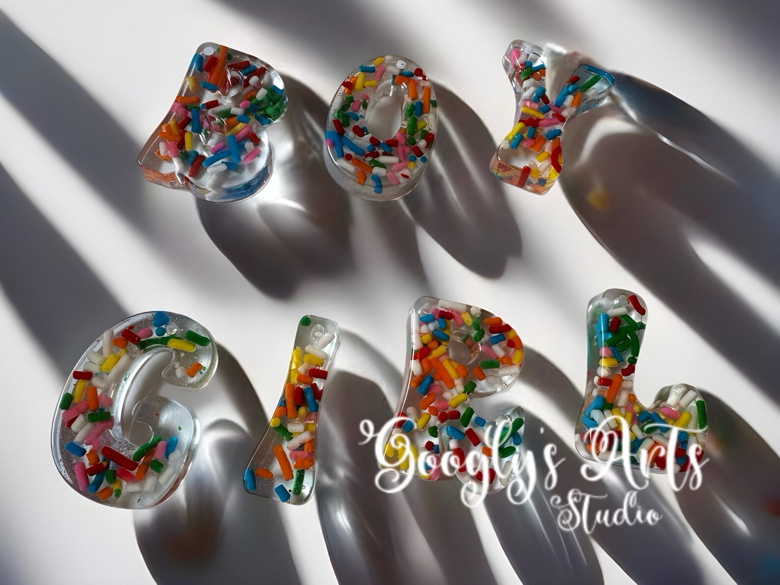 Resin Sprinkled Alphabet Letters - Handmade Custom Glitter Letters for ...