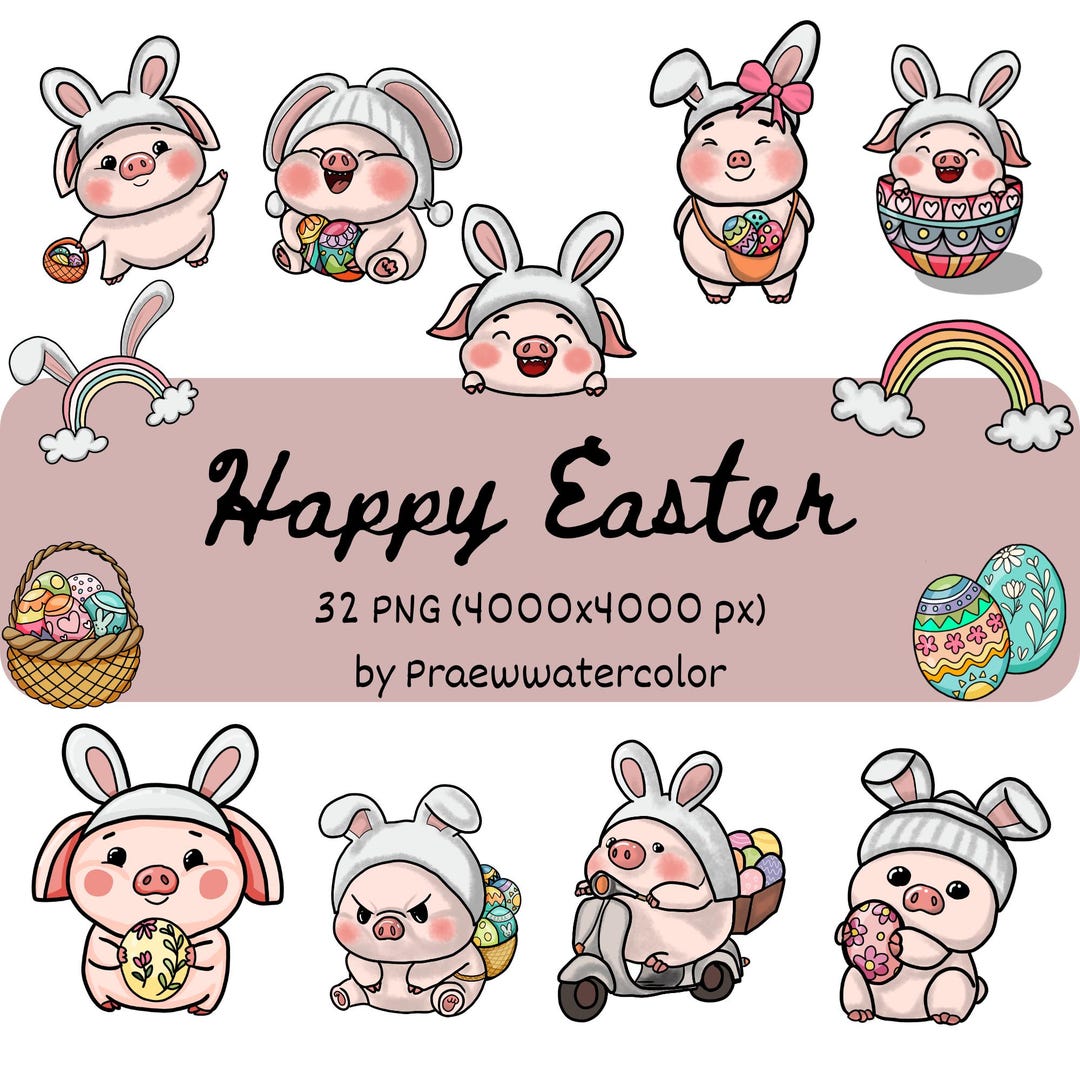 Cute Little Easter Clip Art Graphics | Over 30 High-quality PNG ...
