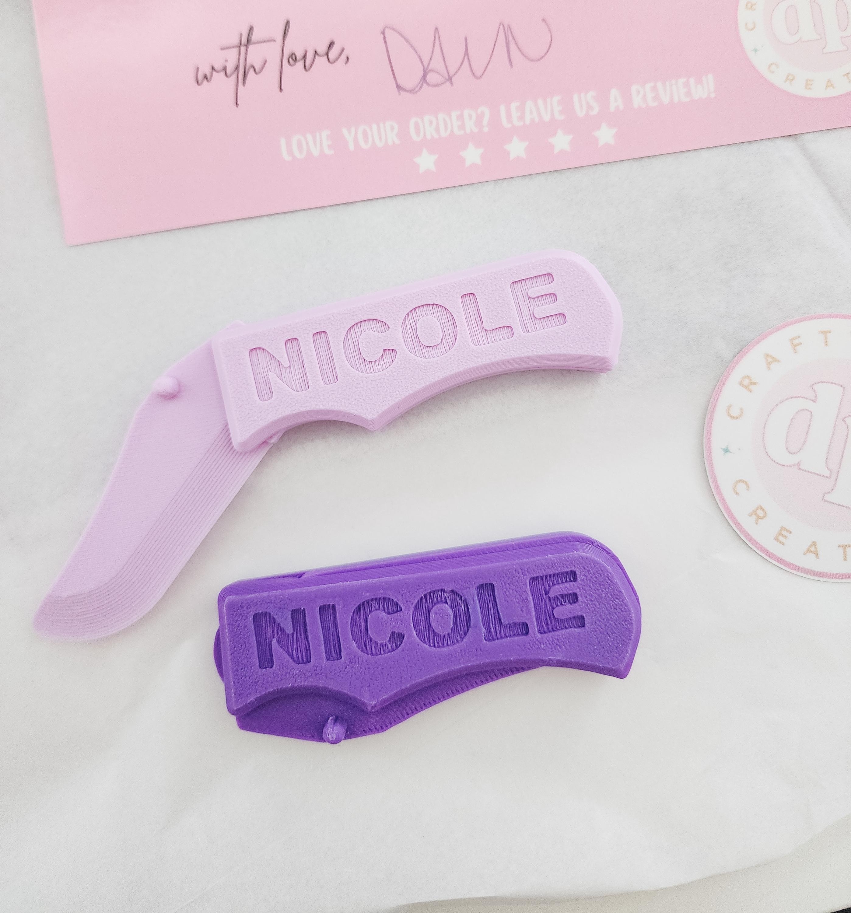 Personalized Kids Play Knife | 3D Printed Play Knife | Personalized ...