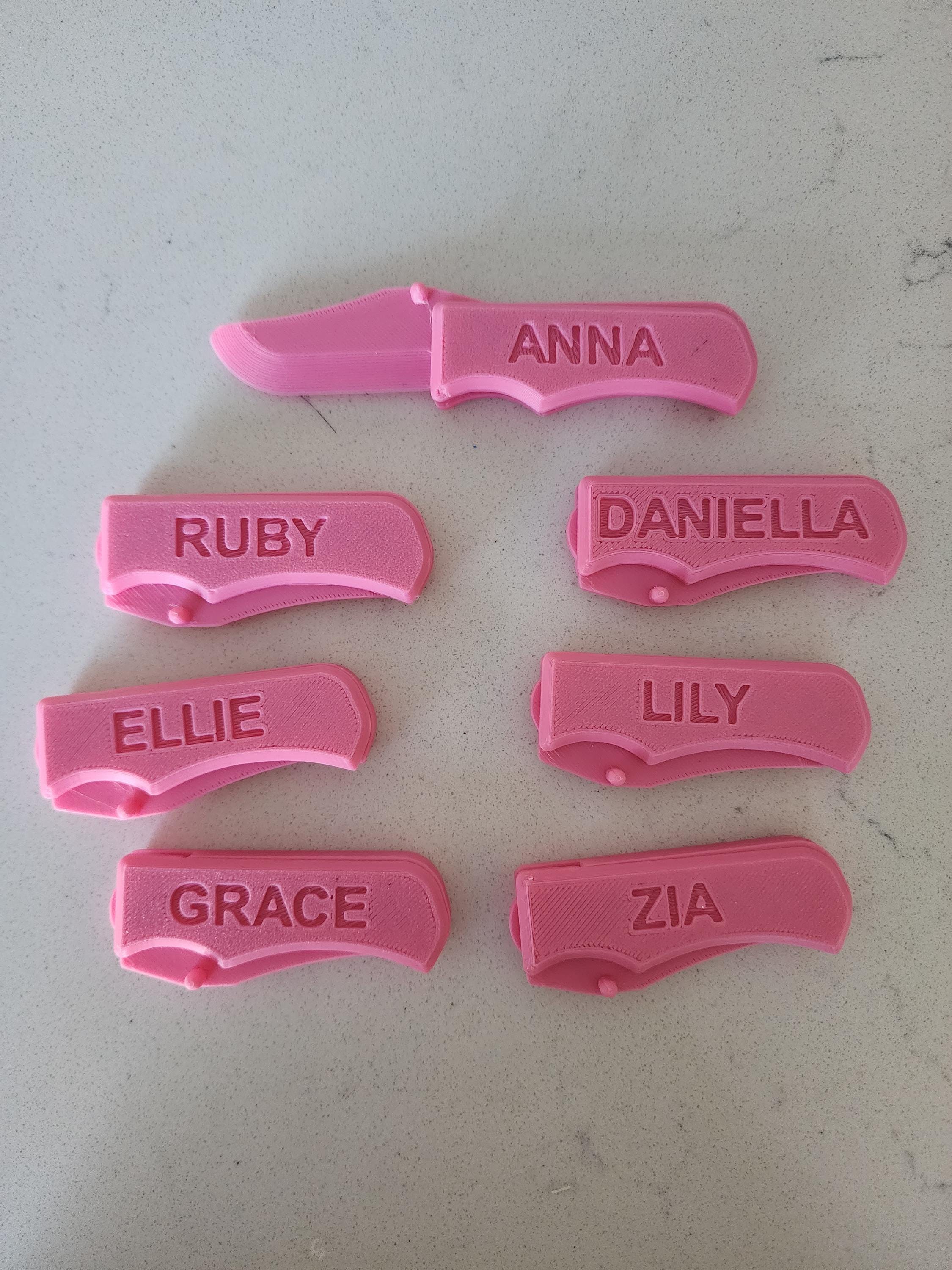 Personalized Kids Play Knife | 3D Printed Play Knife | Personalized ...