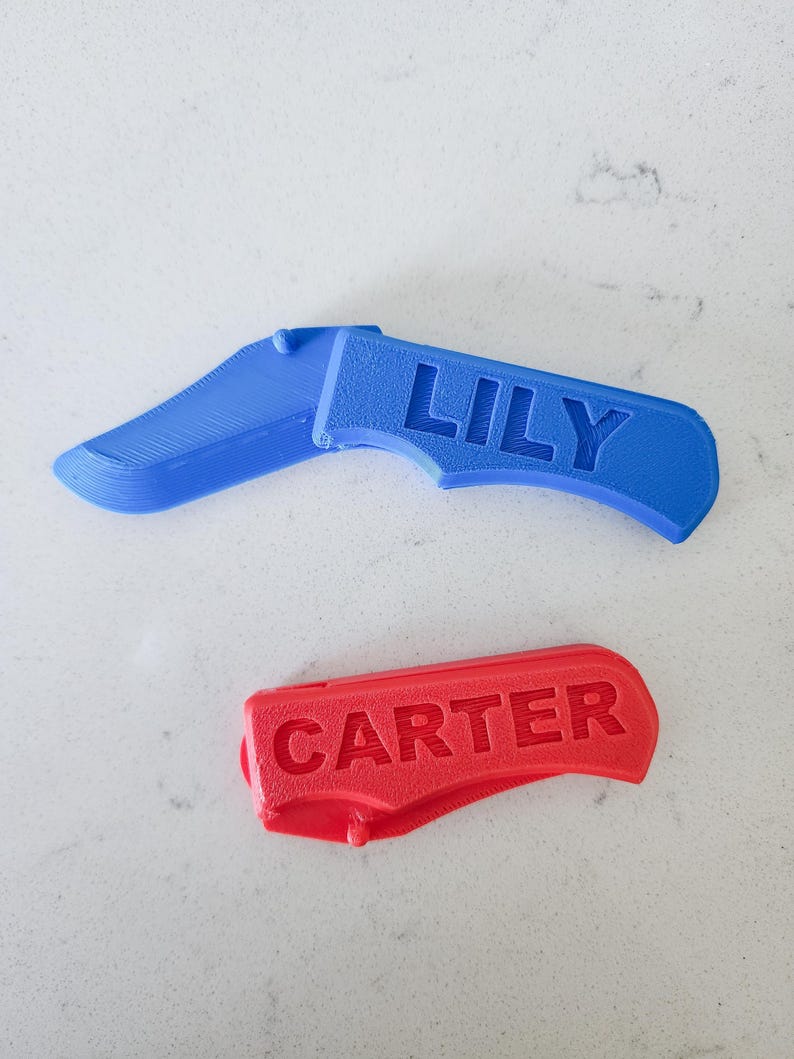 Personalized Kids Play Knife | 3D Printed Play Knife | Personalized ...