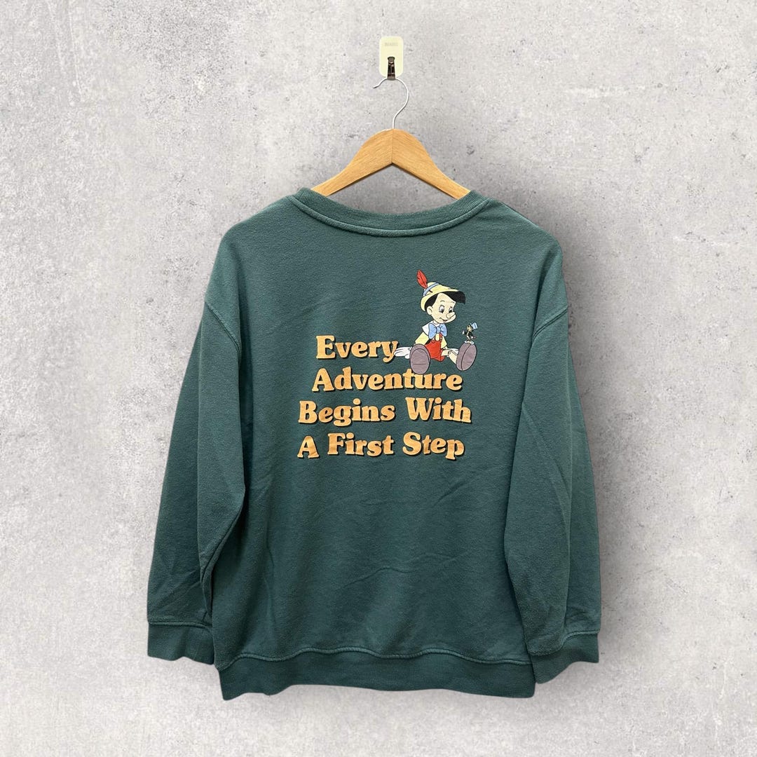 Vintage Pinocchio Disney Crewneck Sweatshirt Cartoon Size M - Etsy