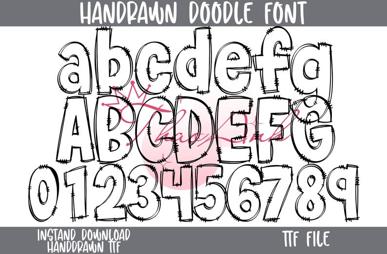 Doodle Font TTF, Doodle Font, Doodle Letters, Doodle Alphabet Download ...