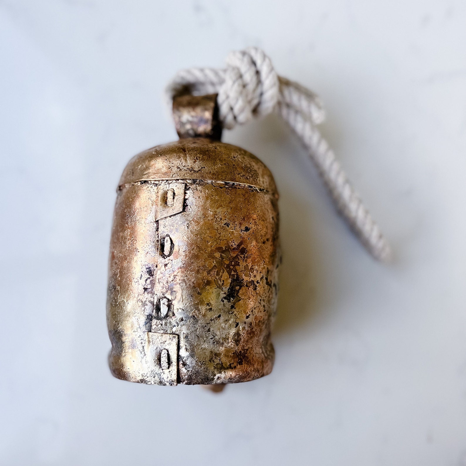 Extra Large Gold Bells 6.5 7.5 and 9.5 Inch Rustic Noah - Etsy