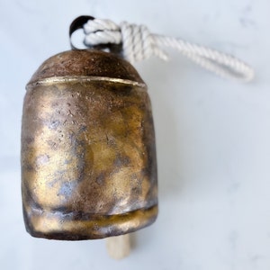 Extra Large Gold Bells | 6.5, 7.5 and 9.5 Inch Rustic Noah Bell | Cow ...
