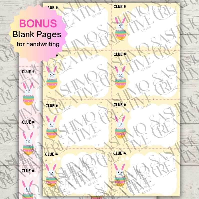 Easter Egg Hunt Clues, Editable Easter Scavenger Hunt Clue Cards ...