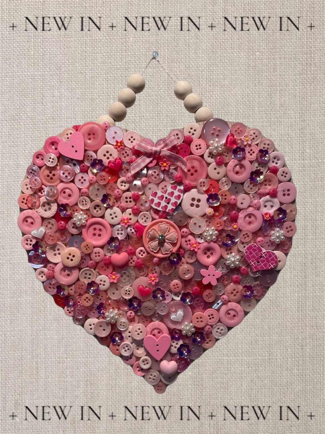 Heart Crafted From Colorful Buttons, Wall Art, Crafty Creations, Creative Decor - Etsy
