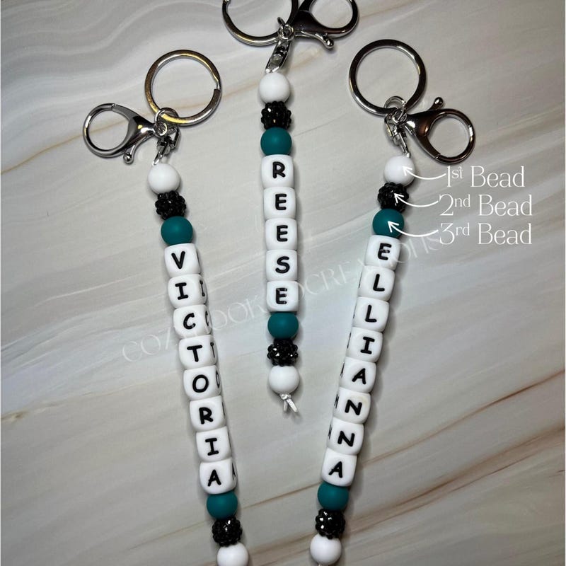 Beaded Keychain - Etsy