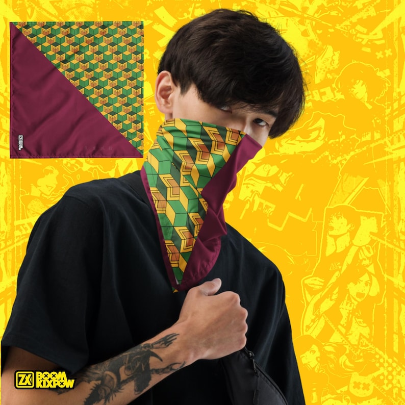 Demon Slayer Giyu Tomioka Bandana - Etsy