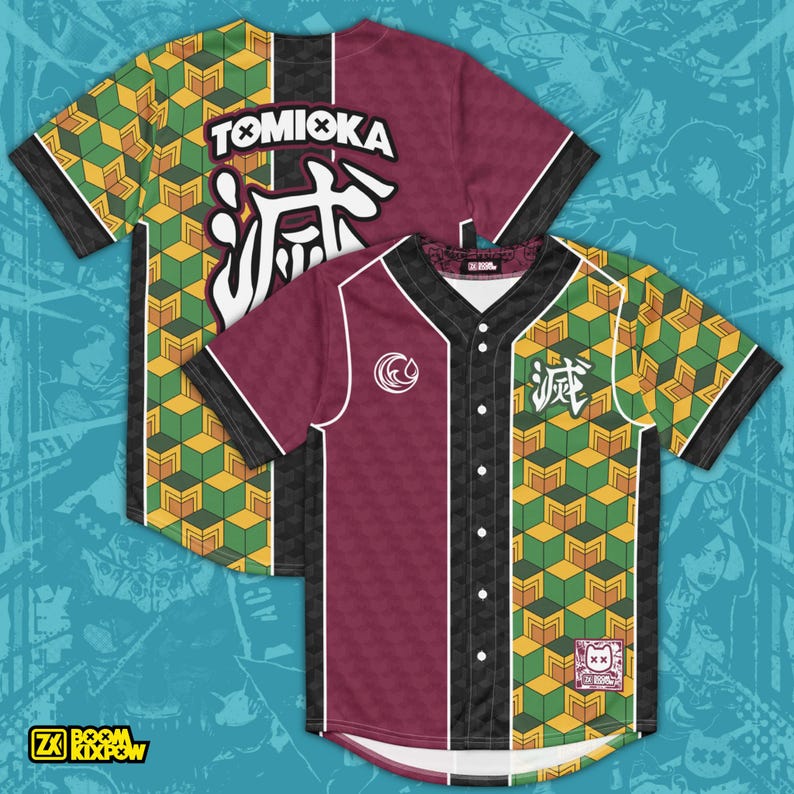 Giyu Tomioka Demon Slayer Baseball Jersey - Etsy