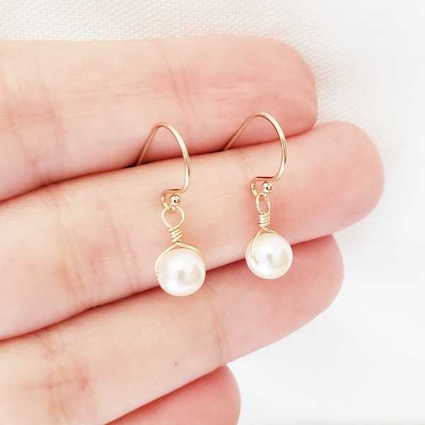 Tiny Dangle Earrings - Etsy